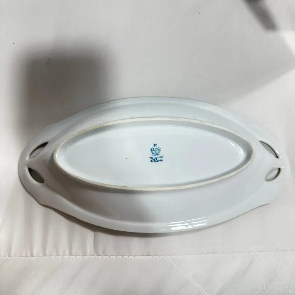 Dining | Vintage Rs Tillowitz Silesia Porcelain Oval Floral Dish Cutout ...